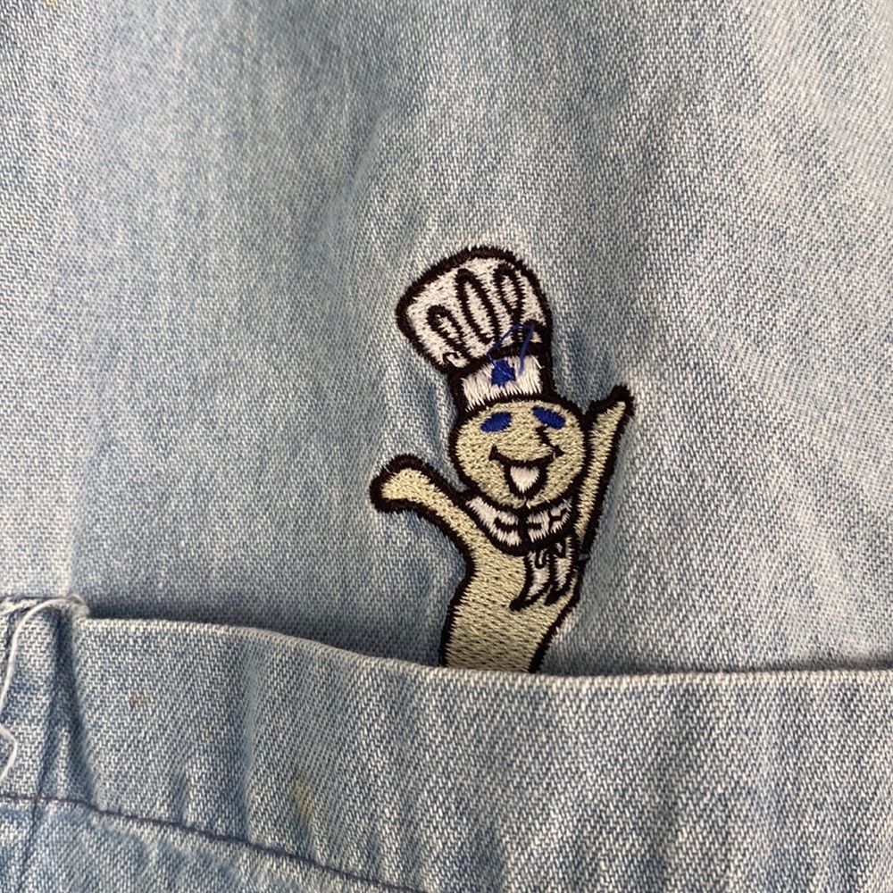 Pillsbury Doughboy Denim Button Down Shirt - Gem